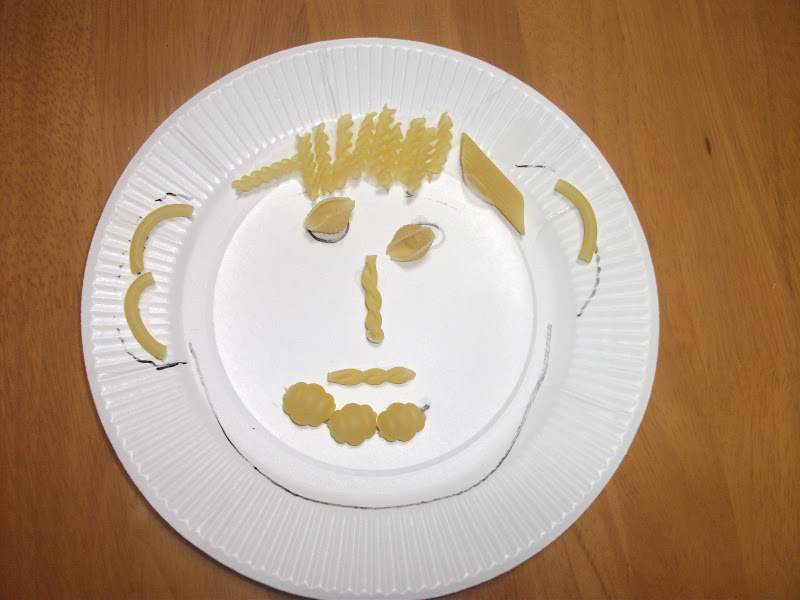 Preschool Crafts for Kids*: Paper Plate Pasta Face Mask Craft