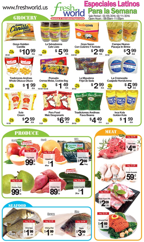 Hispanic Weekly Ads: Fresh World International Supermarket Weekly Ad