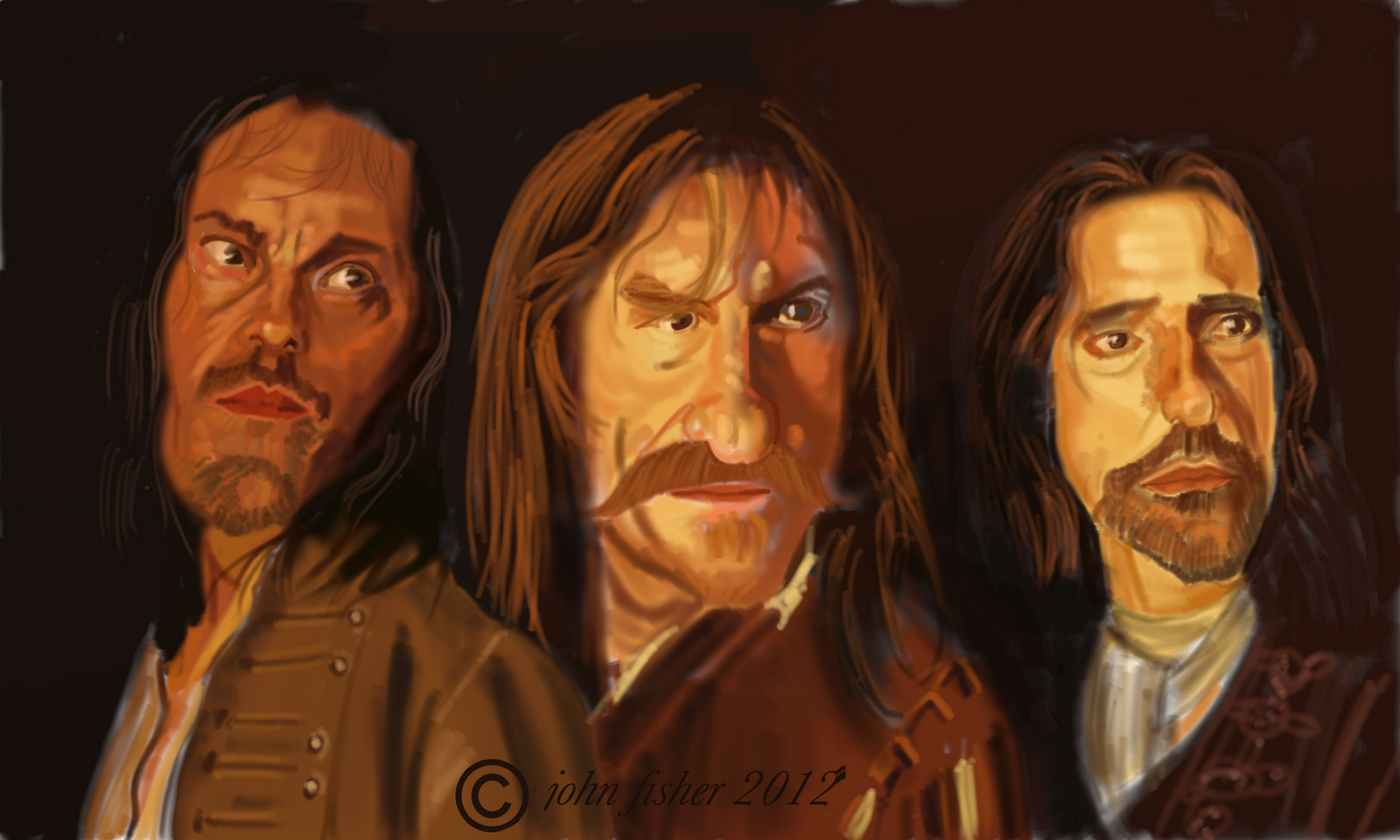 The Art of John Fisher: The Three Musketeers..