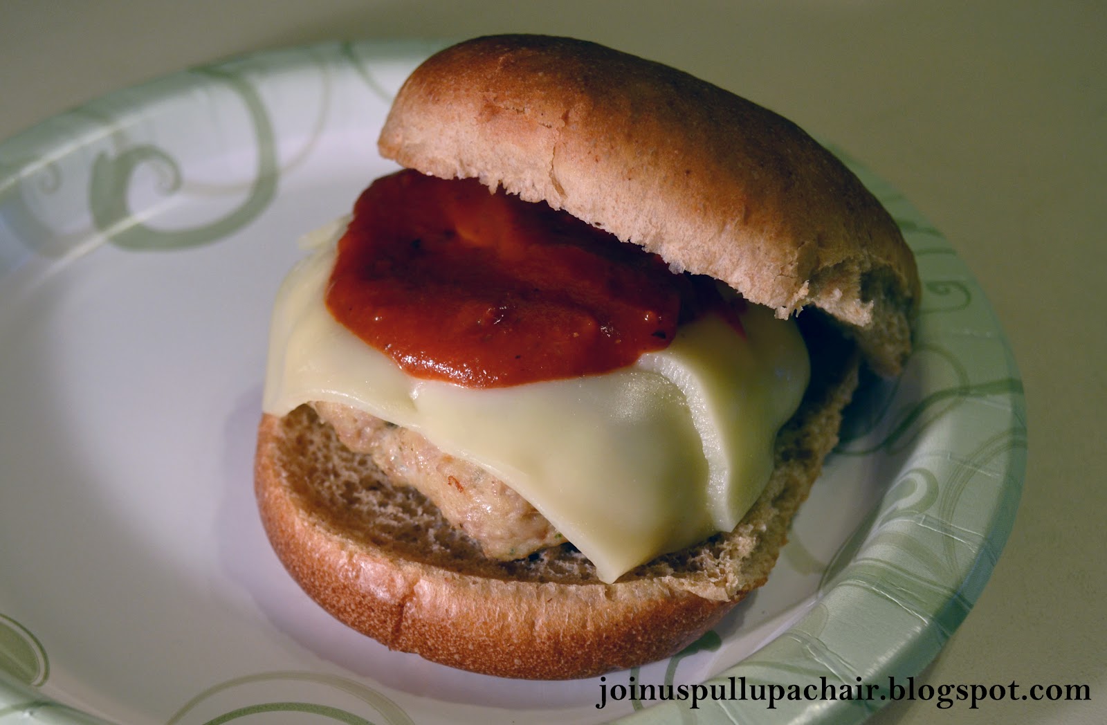 Join us, pull up a chair: Chicken Parm Burgers
