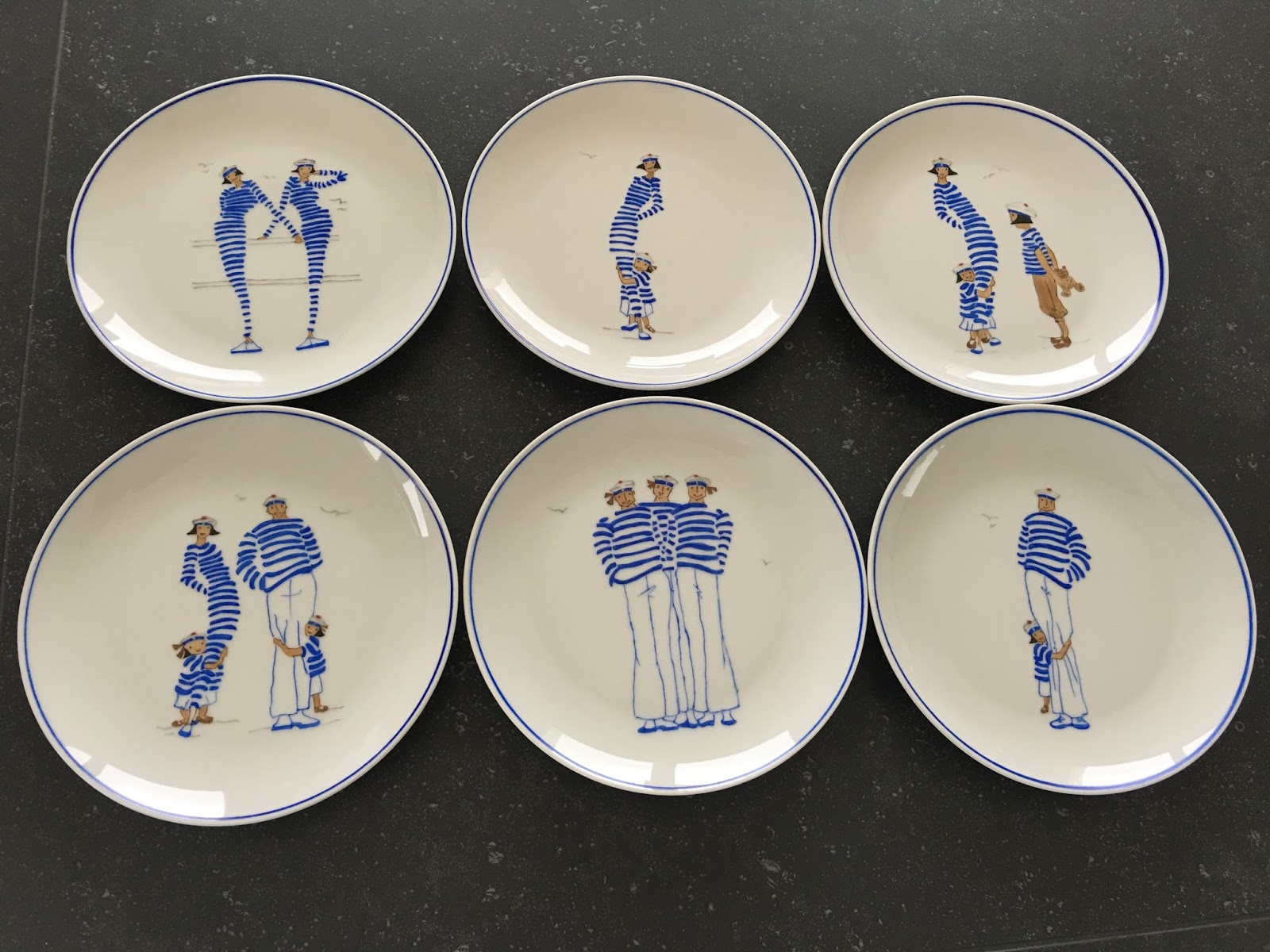 Passion, peinture et porcelaine: Assiettes pour la maison de la mer