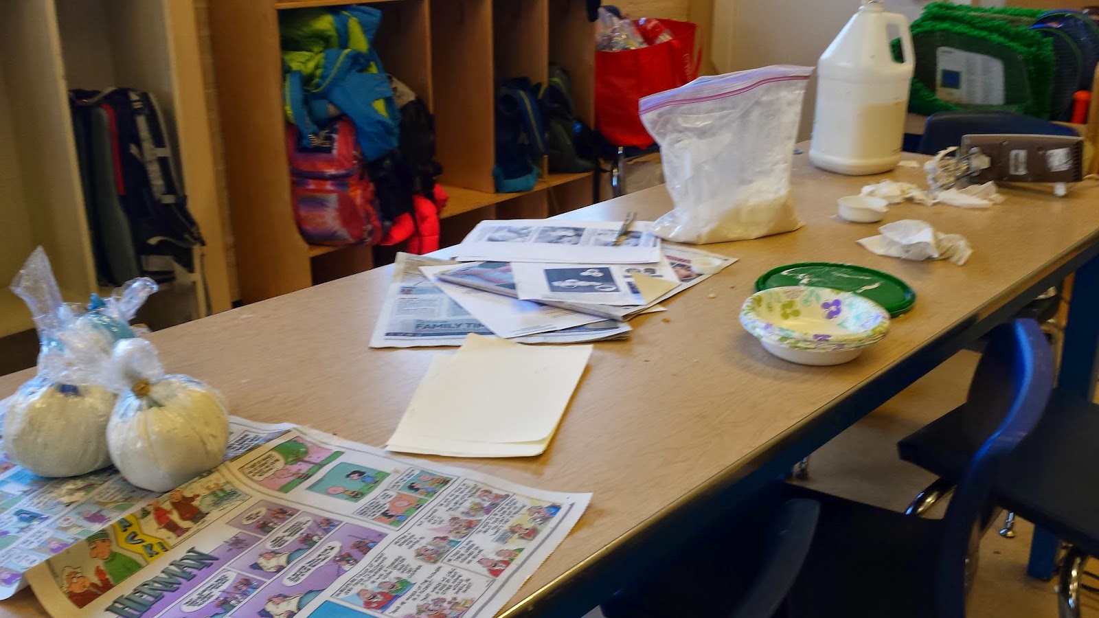 At School Making Crafts: Clay Barnacles--Under the Water (part 7)