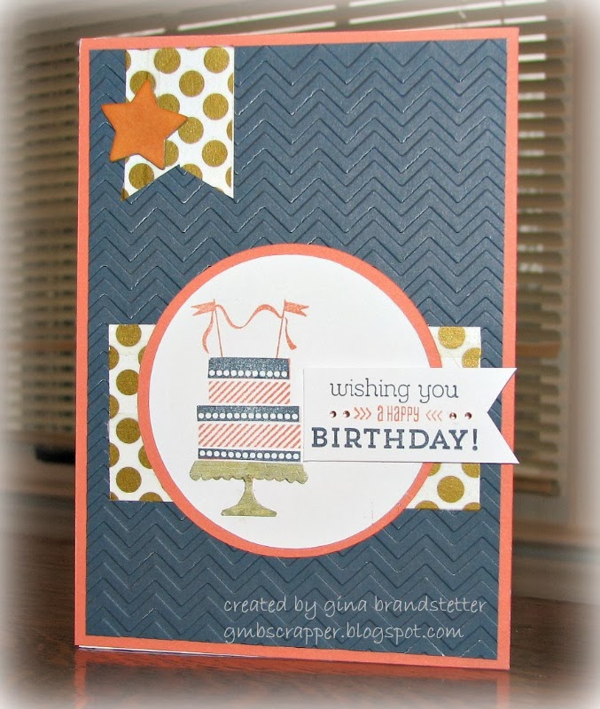 A Chevron Embossed Happy Birthday