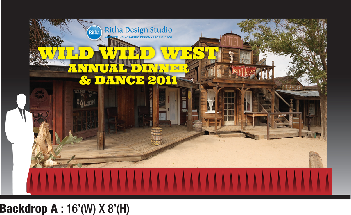 Ritha Design Studio: Wild Wild West / Cowboy Night Themed Backdrops & Props