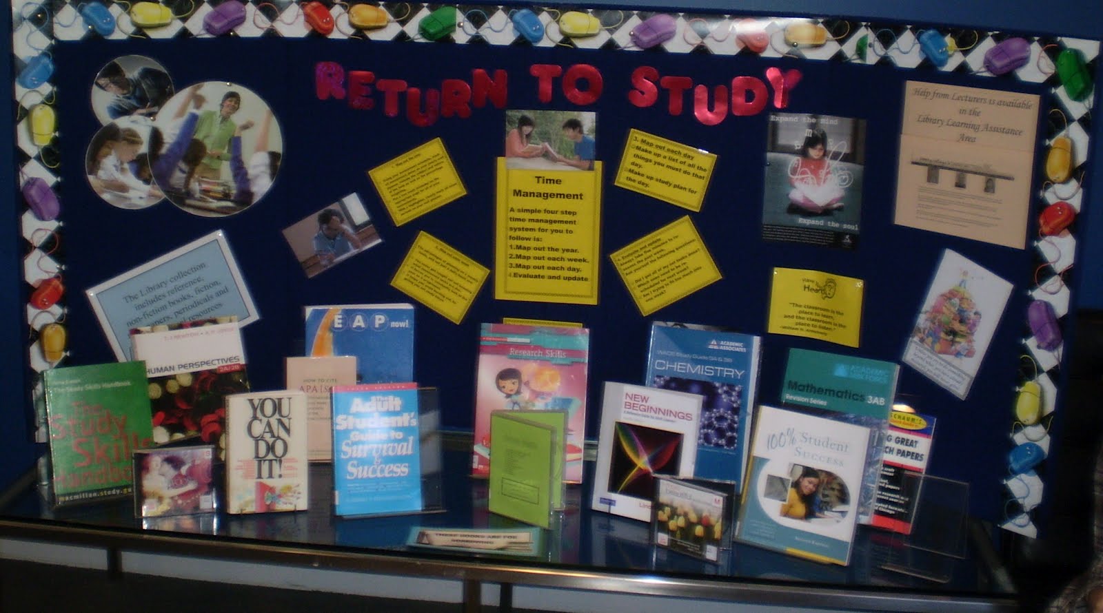 Canning College Library Displays: Return to Study