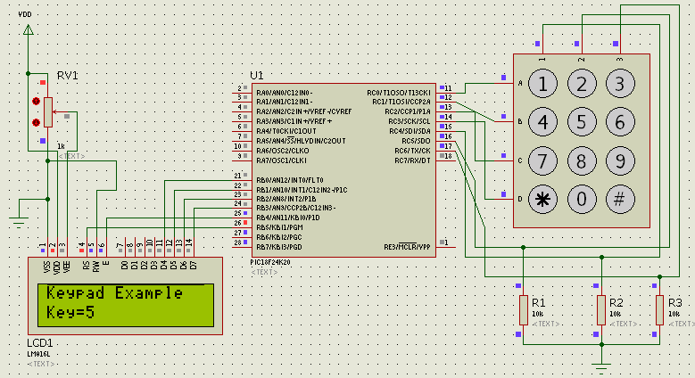 Learning PIC Programing with XC8 Compiler: Keypad