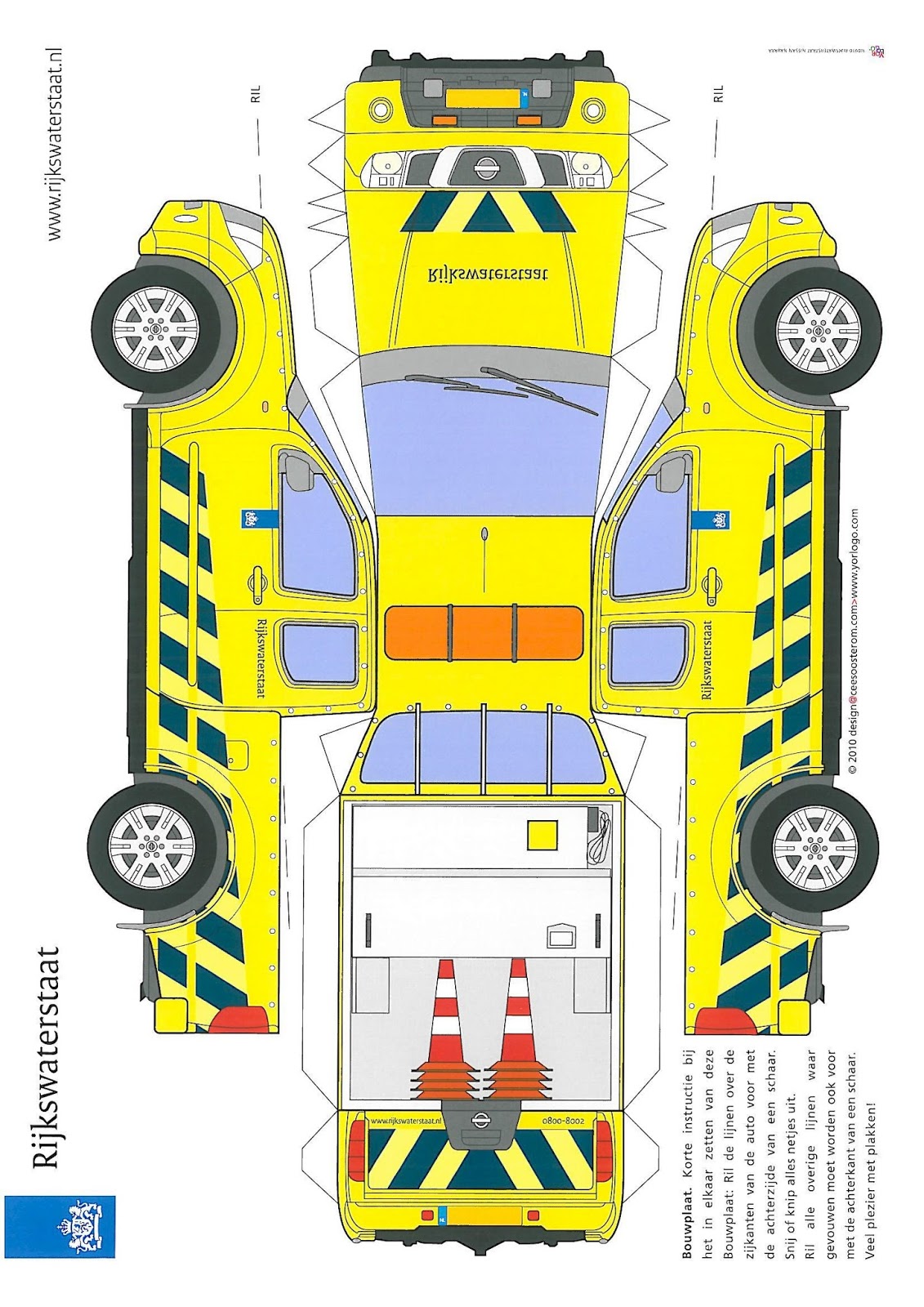 SP. Papel Modelismo: Bouwplaat - PaperCraft - Nissan Navaro