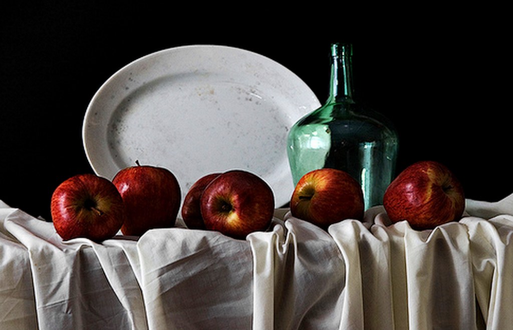 Historia y evolución de la pintura artística : Bodegon con manzanas