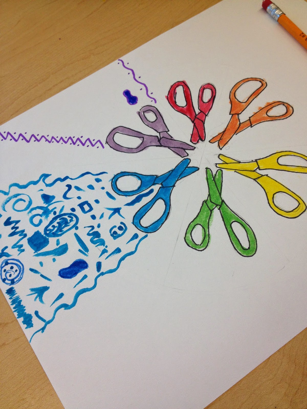 come to the Art side: Monday Mayhem: Radial Symmetry Color Wheel!