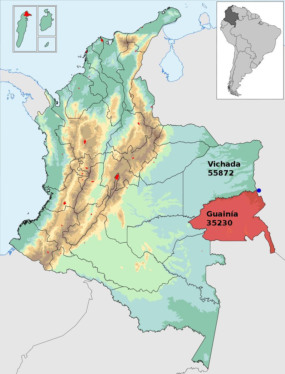 GUAINIA SITIO TURISTICO: UBICACION