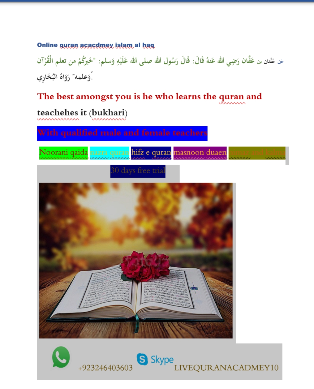 islam al haq online and home acadmey