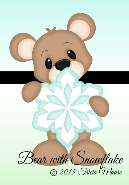 Little Scraps of Heaven Designs: FREE Bear with Snowflake Cutting File