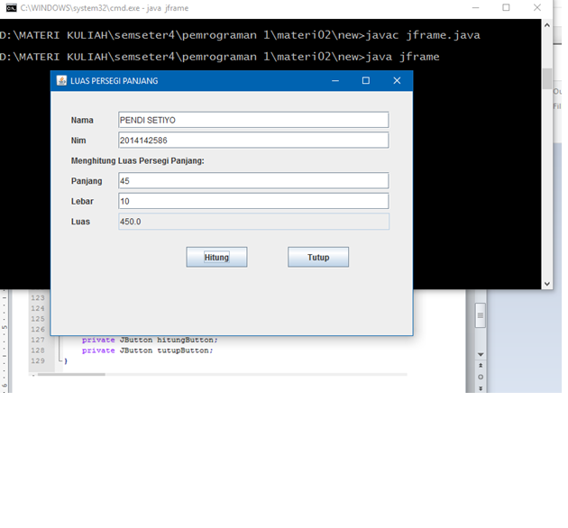 Contoh program yang menggunakan GUI (Graphical User Interface) dengan ...