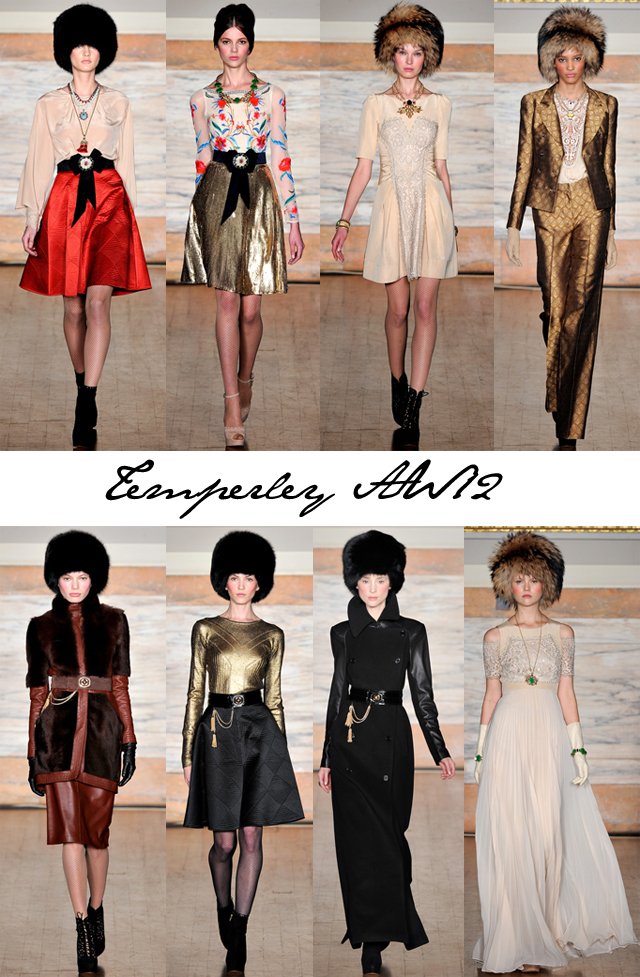 Temperley Autumn Winter 2012 - Emily Jane Johnston
