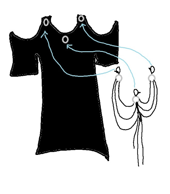 WobiSobi: Project Re-Style # 30: Peep Shoulder Shirt, With Chain Detail.