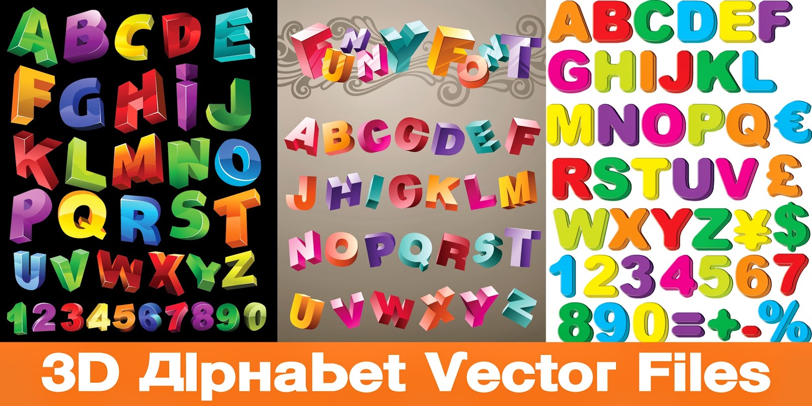 3D Alphabet Vectors Naveengfx 3D Alphabet Vectors Naveengfx