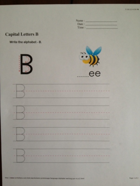 Making it Count At Home {Homeschool}: Week 2- Letter B