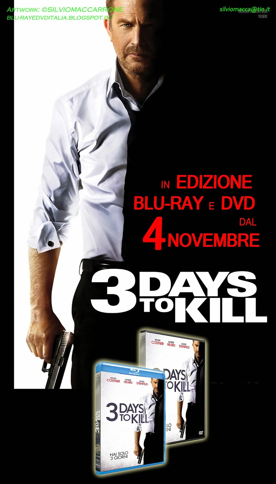 Blu-ray & Dvd Italia: 3 Days To Kill. In Edizione Blu-ray e Dvd dal 04 ...