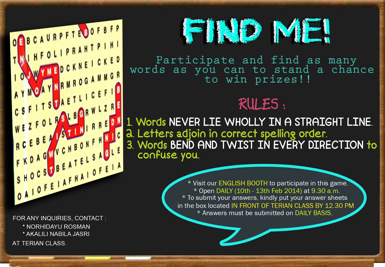 B. Ed. TESL Group 2 IPG Kampus Keningau: English Carnival 2014 : Week 2 ...