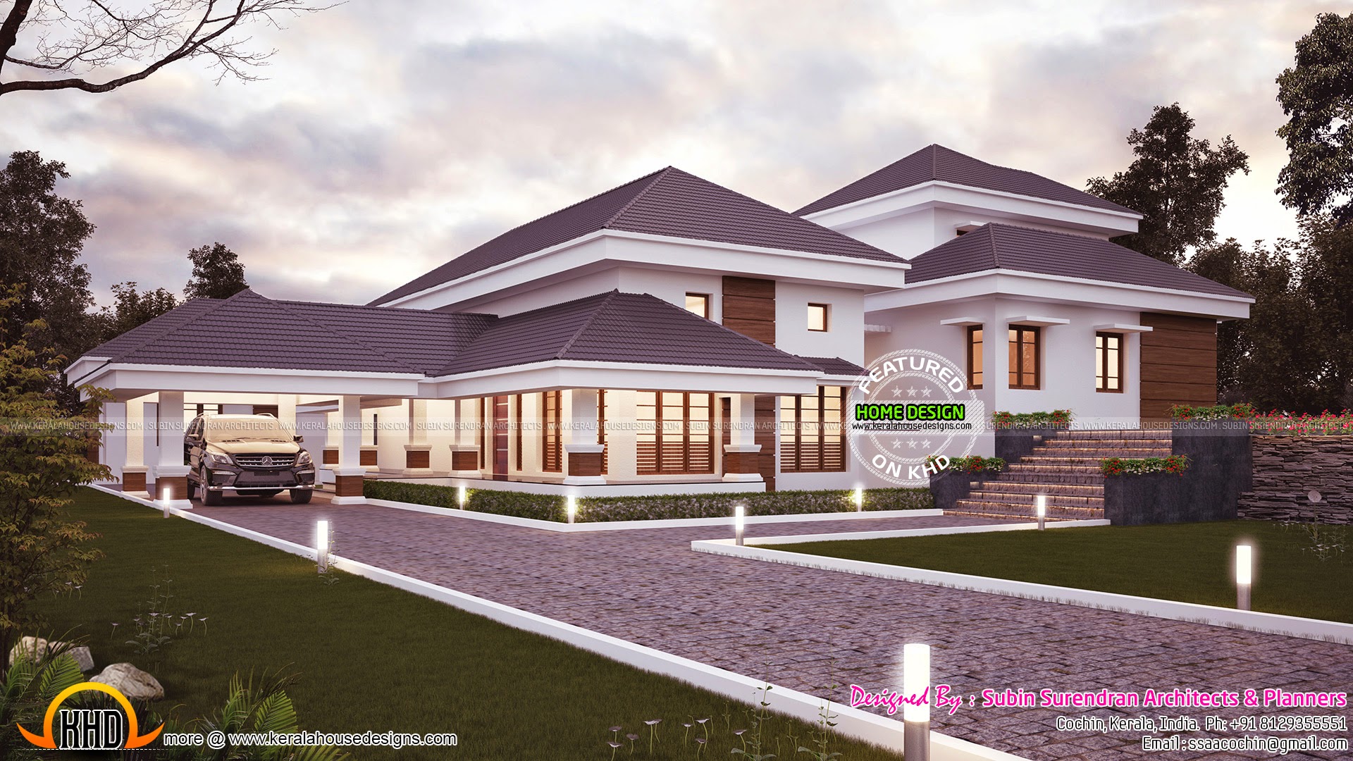 Traditional mix contemporary exterior - Kerala Home Design and Floor ...