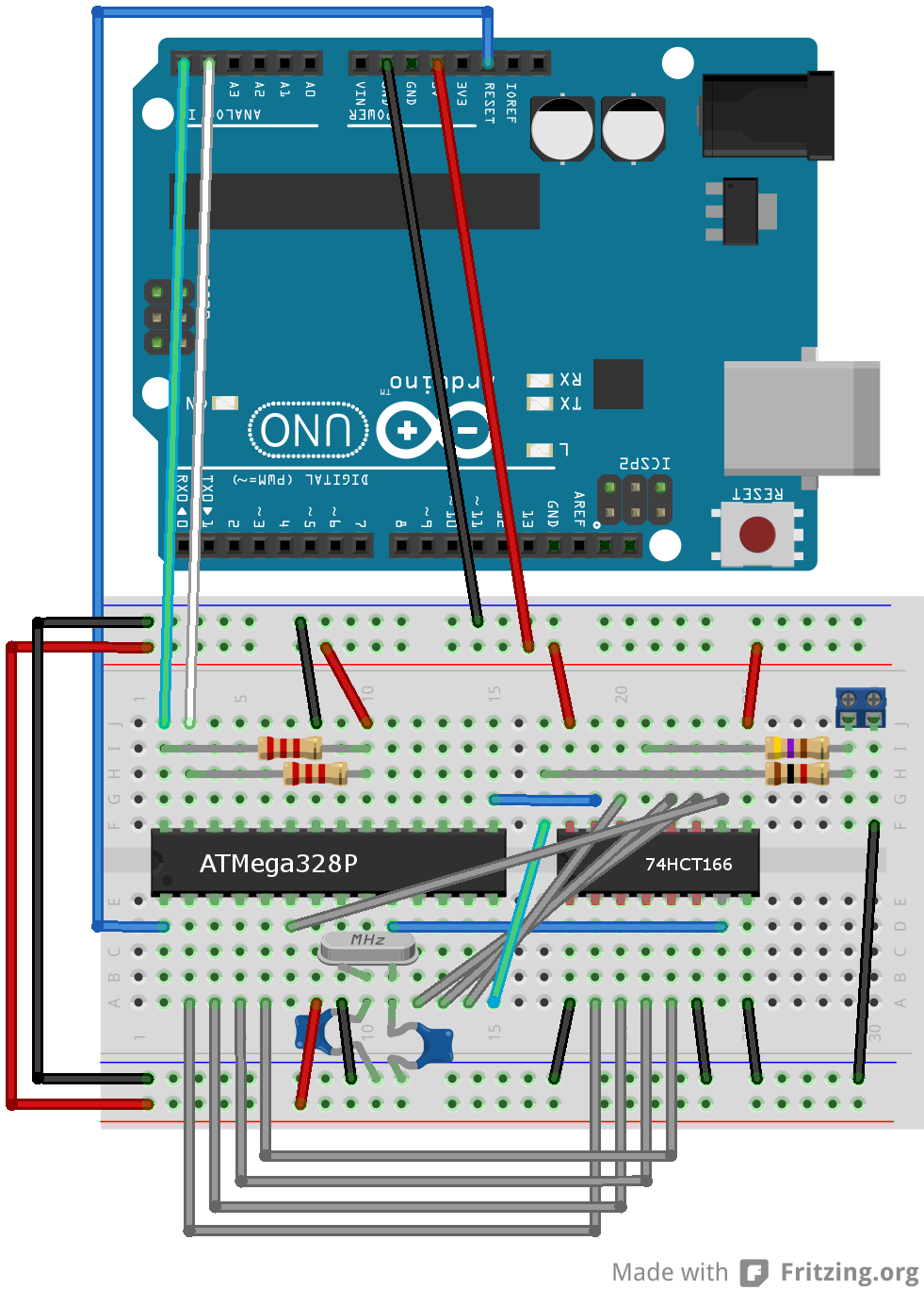 Tynemouth Software: Arduino 80x25 TV Video Output Library I2C Mode