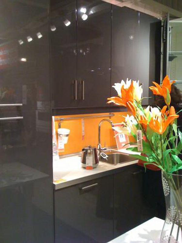 Orange Kitchen Splashback @ The Kitchen Design