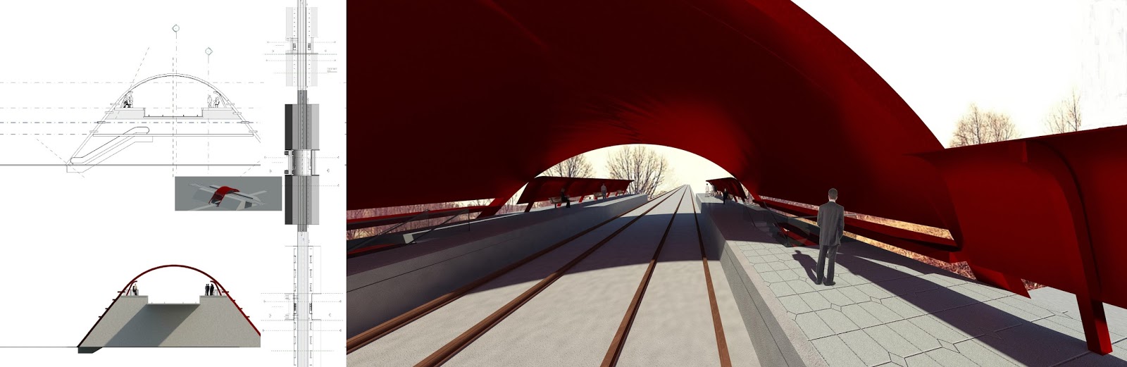 Revit Projects : Rail Station. Project designed form 1 to 4 February, 2016