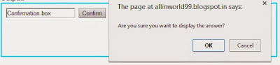 Confirmation box using jQuery/Javascript - Learn&Earn