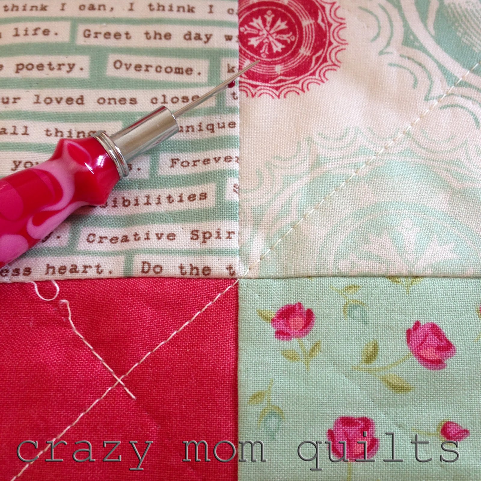 crazy mom quilts: thread catcher winners and some stitch ripping