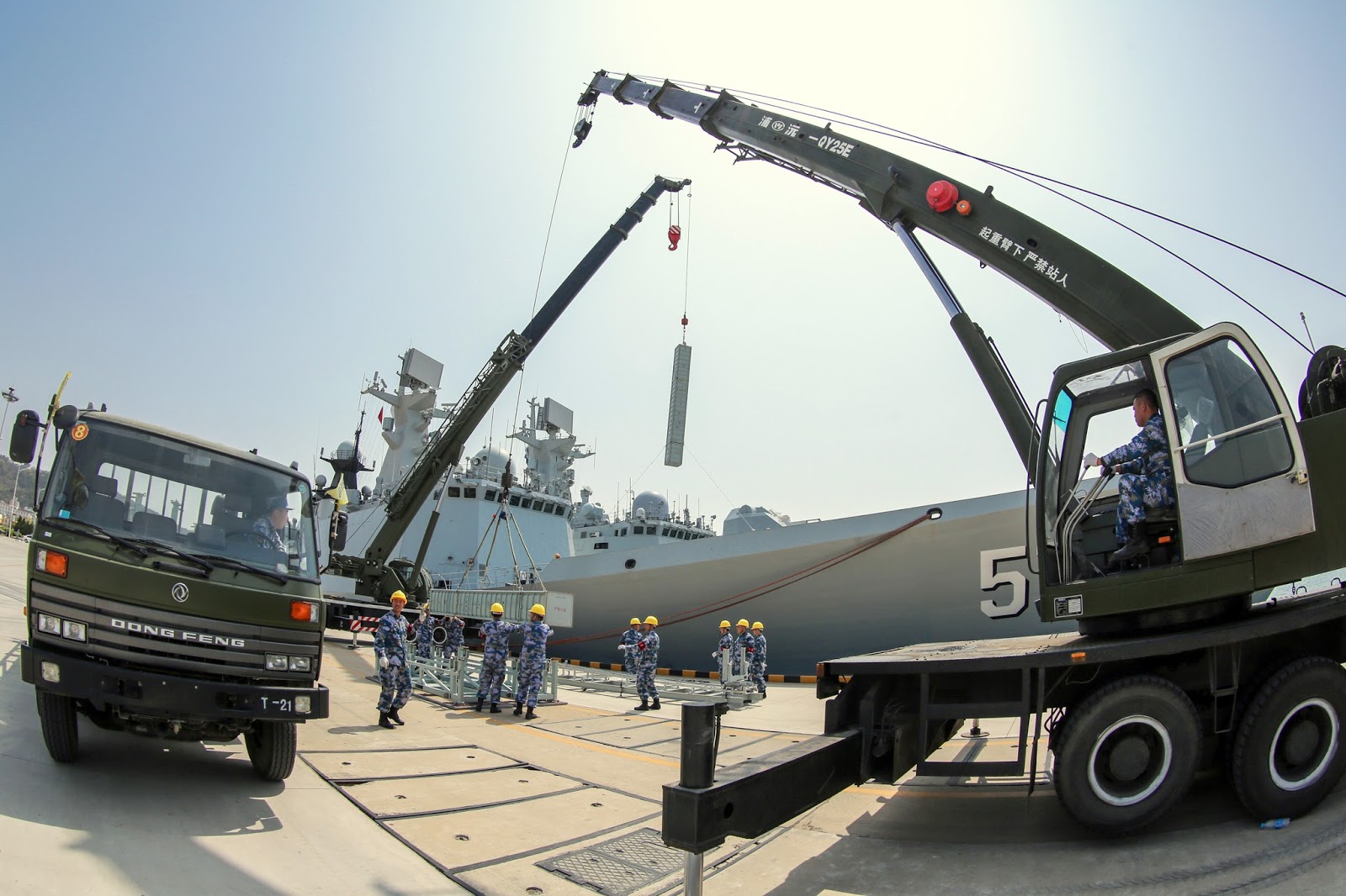 China Defense Blog: Photos of the day: Reloading HQ-16 VLS canisters ...