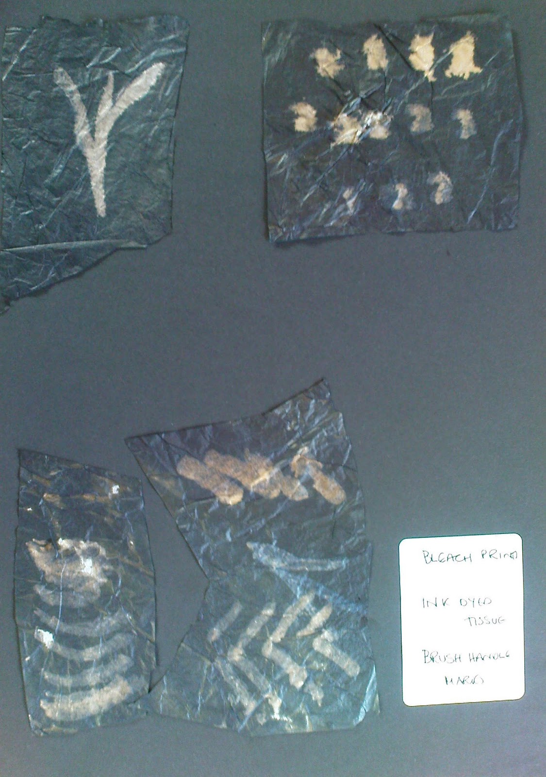 Stitch mark: Making patterns and bleached patterned papers