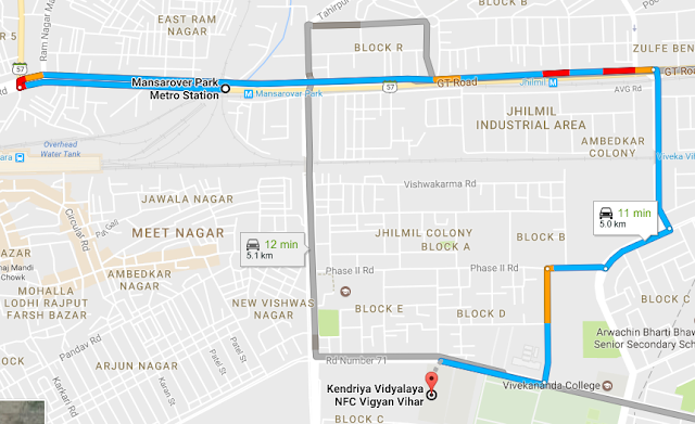 ExamcenterDada: How to Reach Kendriya Vidyalaya Vigyan Vihar (NFC) Near ...