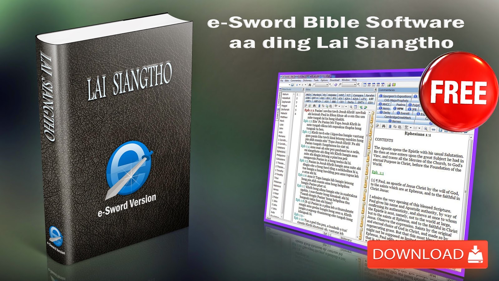 WELCOME TO MY BLOG: e-Sword Bible Software aa ding Lai Siangtho