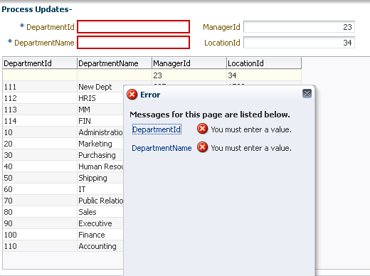 Oracle Application Development Framework Update Model Values While Validation Exception Oracle Application Development Framework Update Model Values While Validation Exception