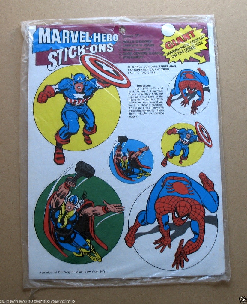 Pop Culture Safari!: Pop Artifacts: Marvel Comics Stick-Ons