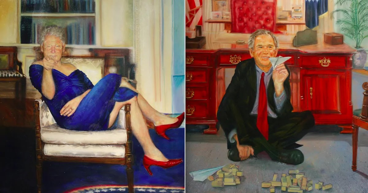 This Is The Bizarre Painting Of Bill Clinton In A Dress Owned By ...