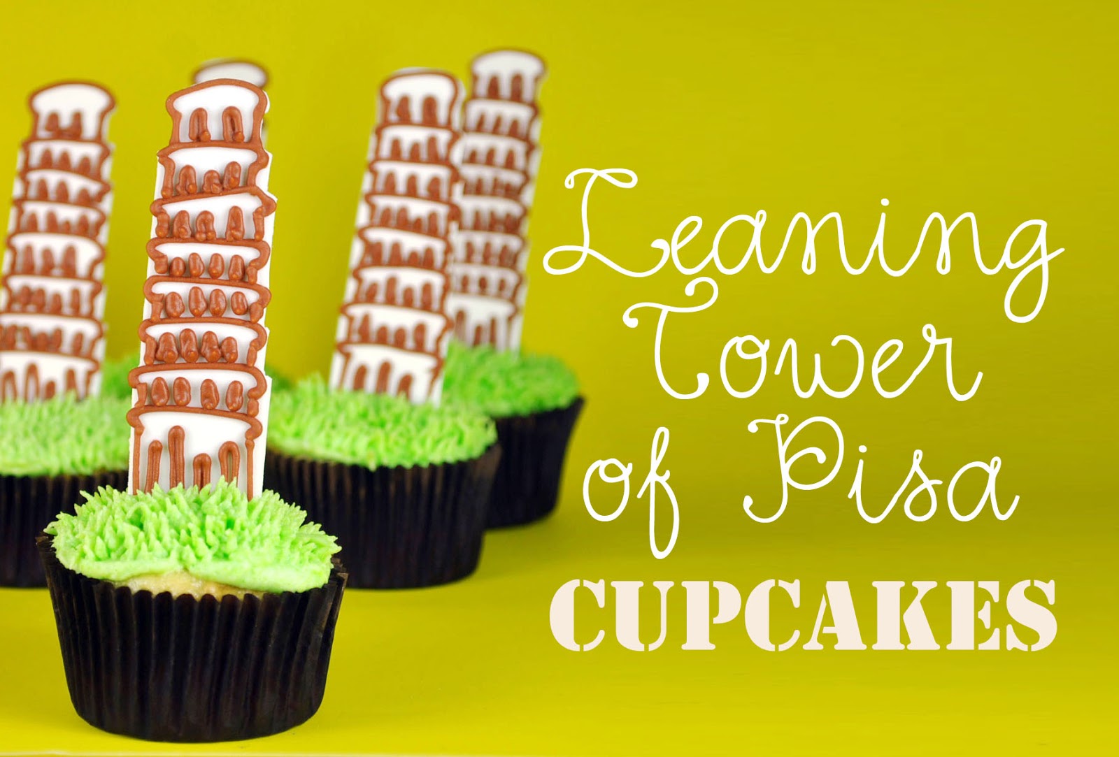 bakery cook and tips: How to Make Leaning Tower of Pisa Cupcakes
