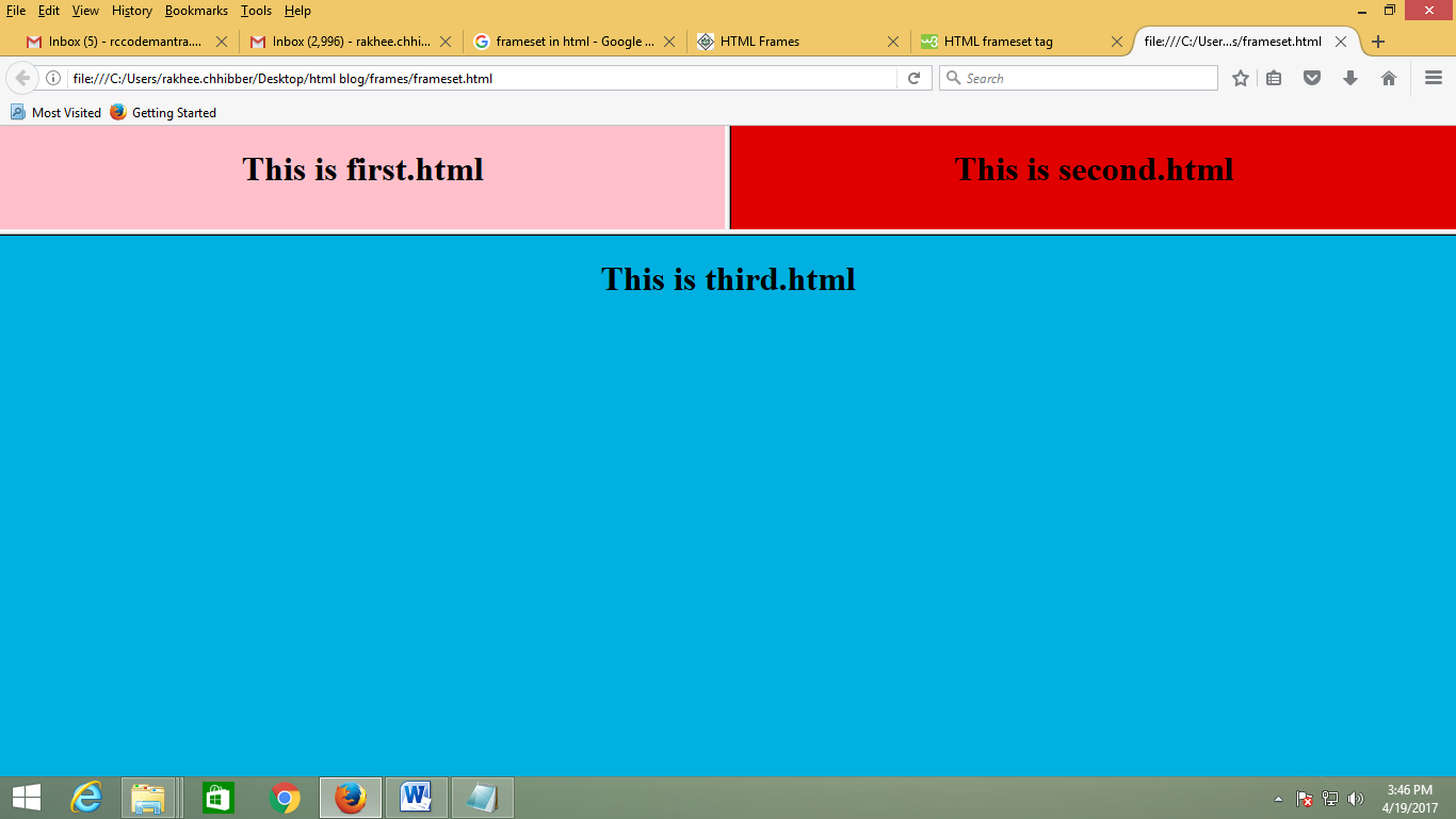 HTML Concepts: HTML Frames - Dividing Up the Page