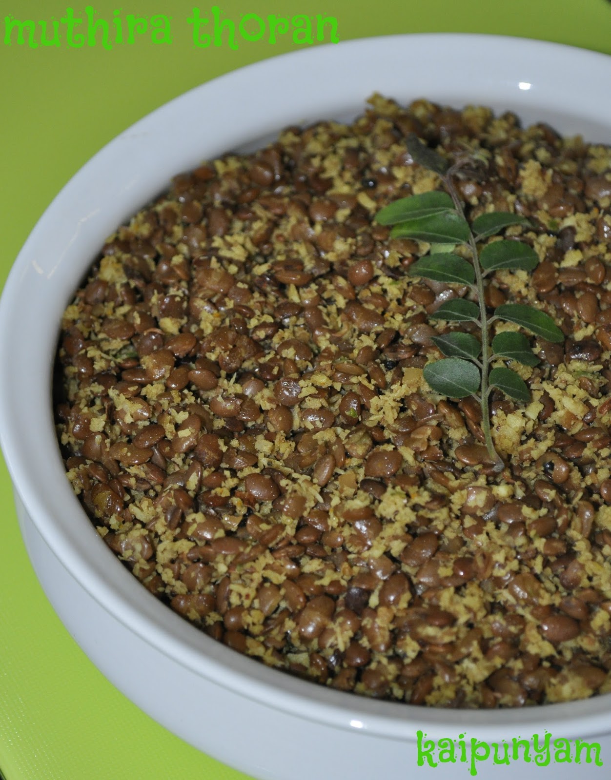 kaipunyam.com: Muthira (Horsegram) Thoran