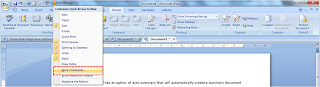 This is Only | Begini-aja: Auto summary tools on Ms.Word 2007