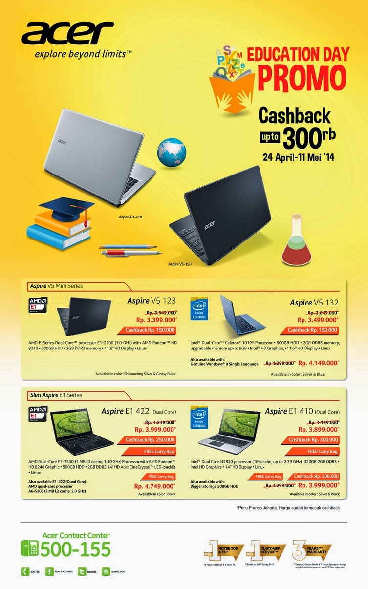 Promo Potongan Harga Notebook Acer Terbaru Mei 2014