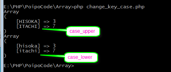 Dimensi TutupBotol: array_change_key_case di PHP