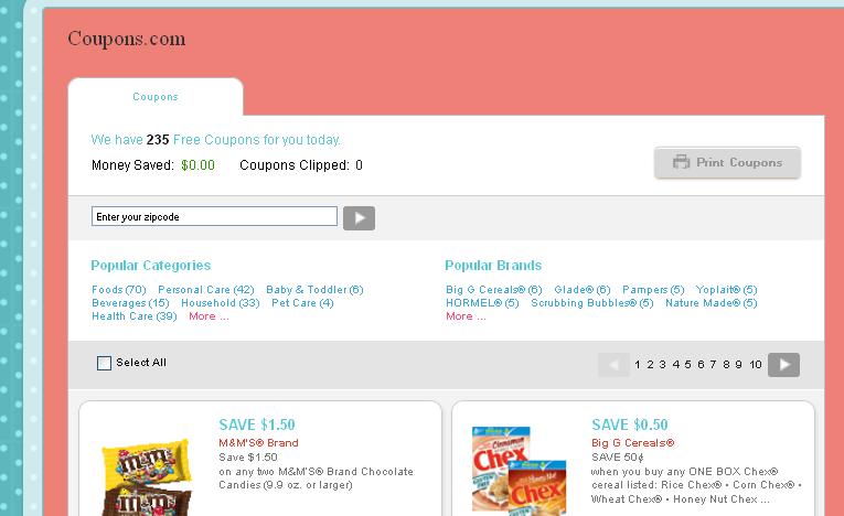 My Family Friendly Budget: Coupons.com Bringing Back the Zip Code Box