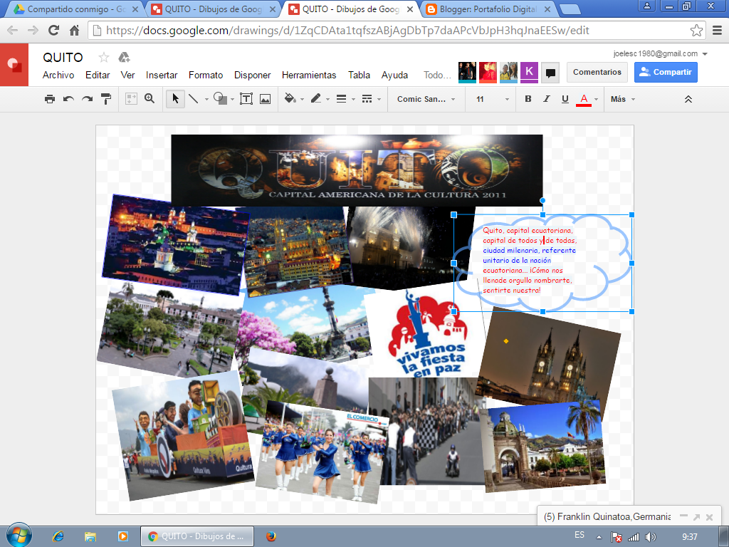 Portafolio Digital: COLLAGE- FIESTAS DE QUITO