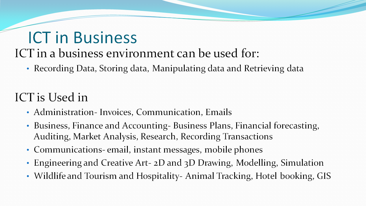 G11-Chapter3: ICT and Business