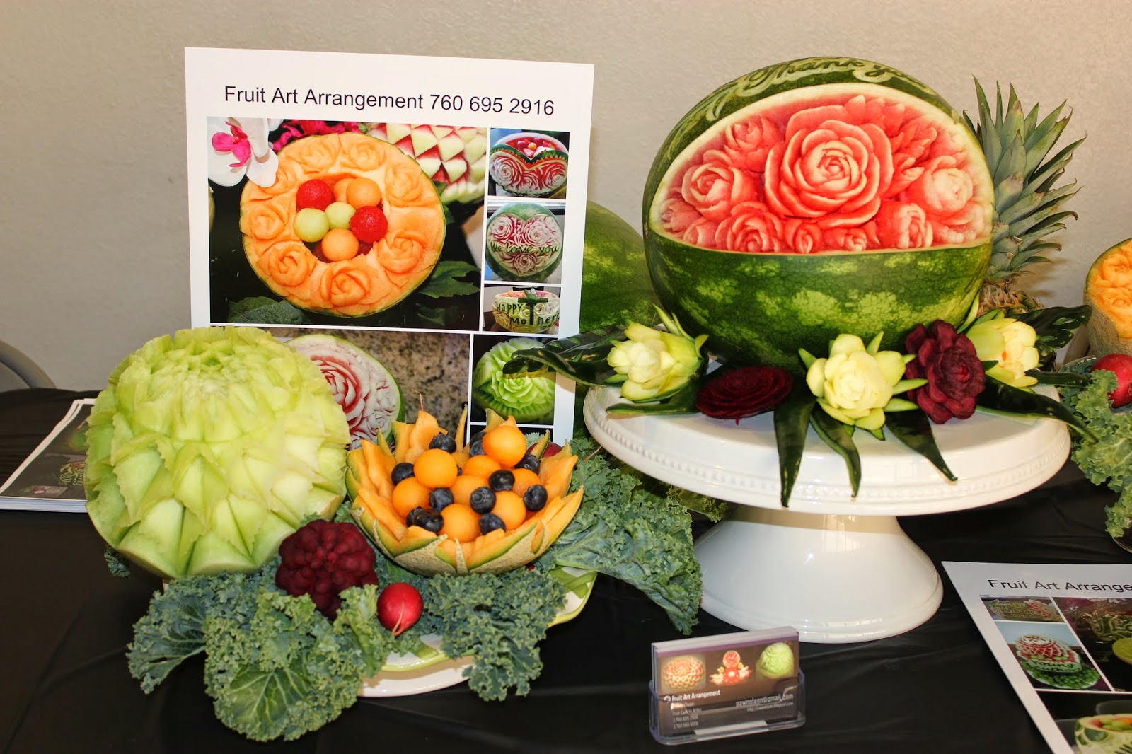Fruit Art Arrangements: Fruit Carving Demonstration for District Career ...