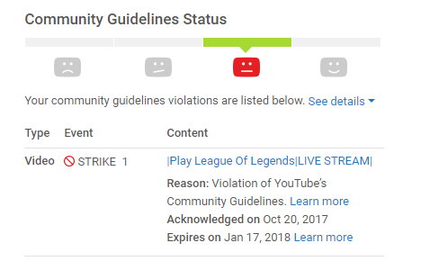 youtube strike mistake