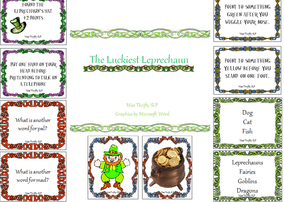 Miss Thrifty SLP: Lucky Leprechauns! March is finally here :)