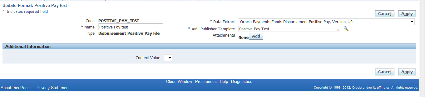 ORACLE MASTERMINDS: Positive Pay Templates