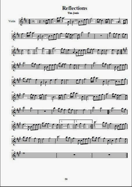 Partituras para Violino: Reflections - Tim Janis